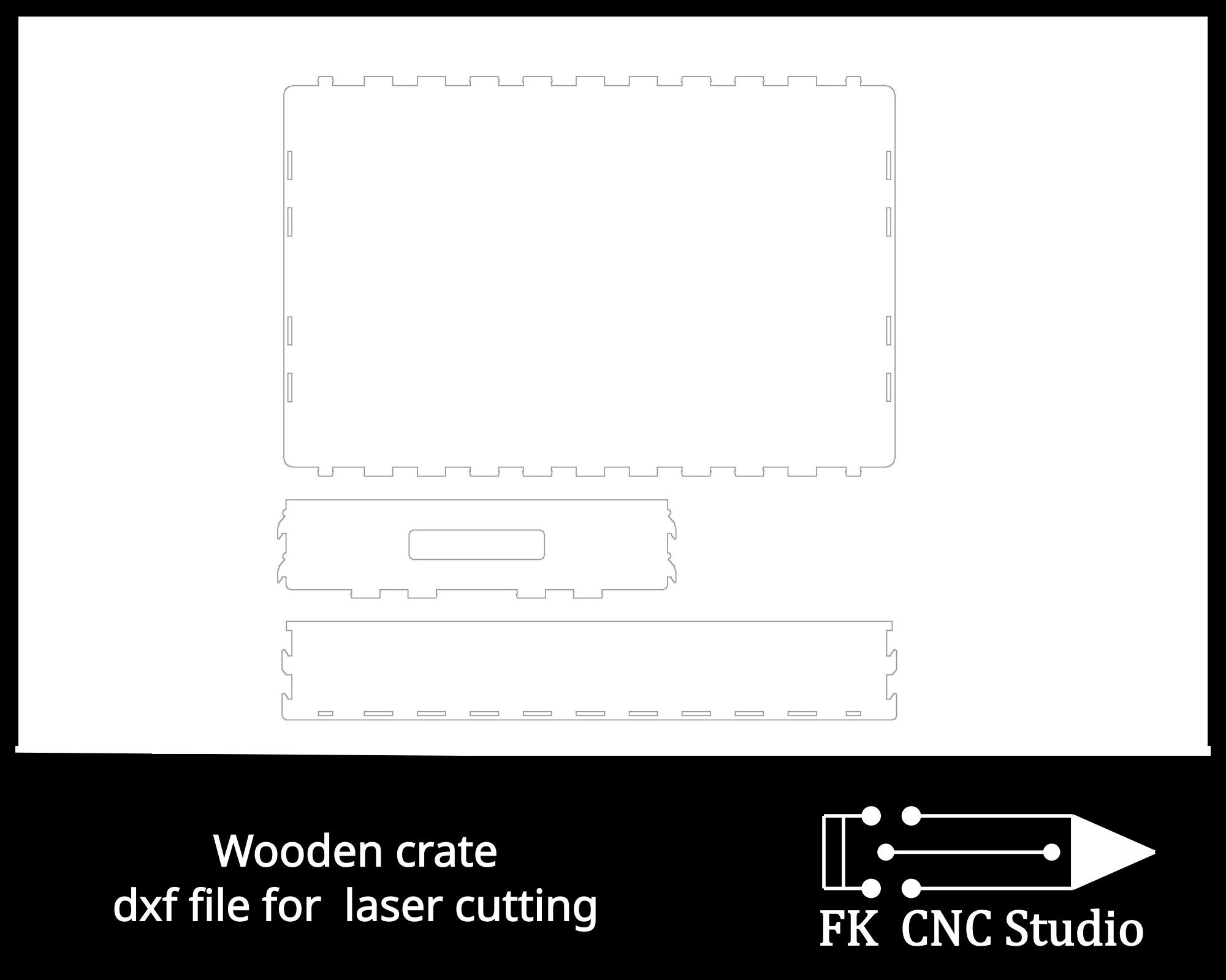Laser Cut Wooden Crate CNC Design Dfx Files (Download Now) - Etsy