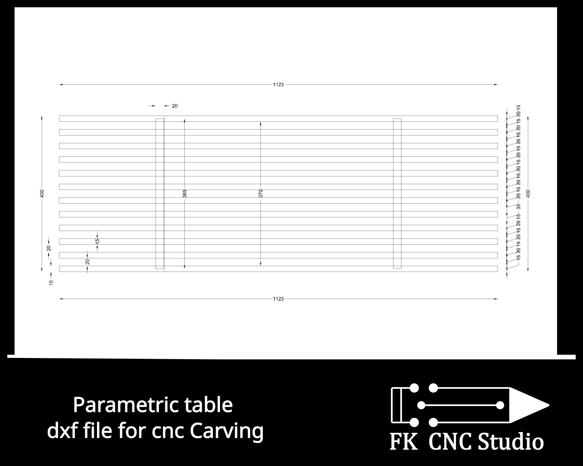 Parametric Table Design Dxf Files for Cnc Machine Cutting - Etsy