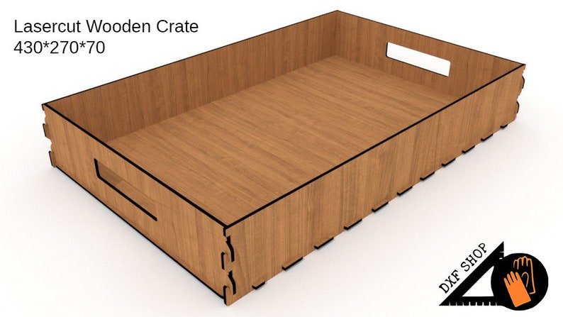 Laser Cut Wooden Crate CNC Design Dfx Files | Etsy