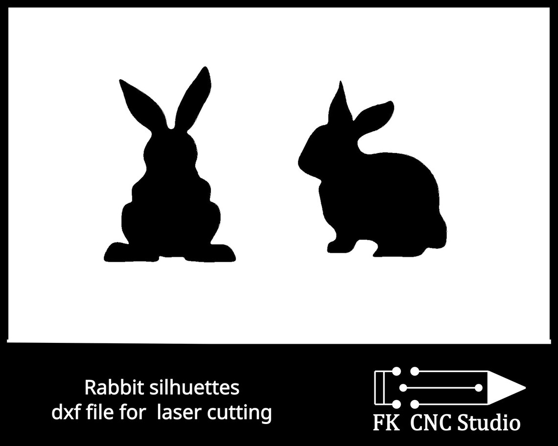Hasen Silhouetten DXF Dateien für Laser cnc Maschine - Etsy.de