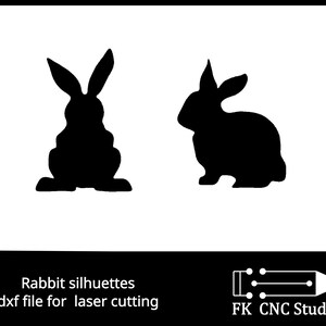 Rabbit Silhouettes DXF Files for Laser Cnc Machine - Etsy