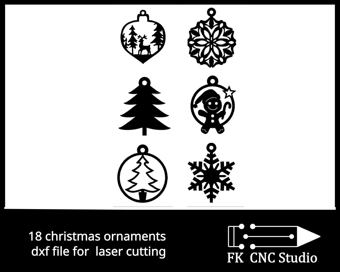18 Christmas Ornaments for Laser DXF Files - Etsy