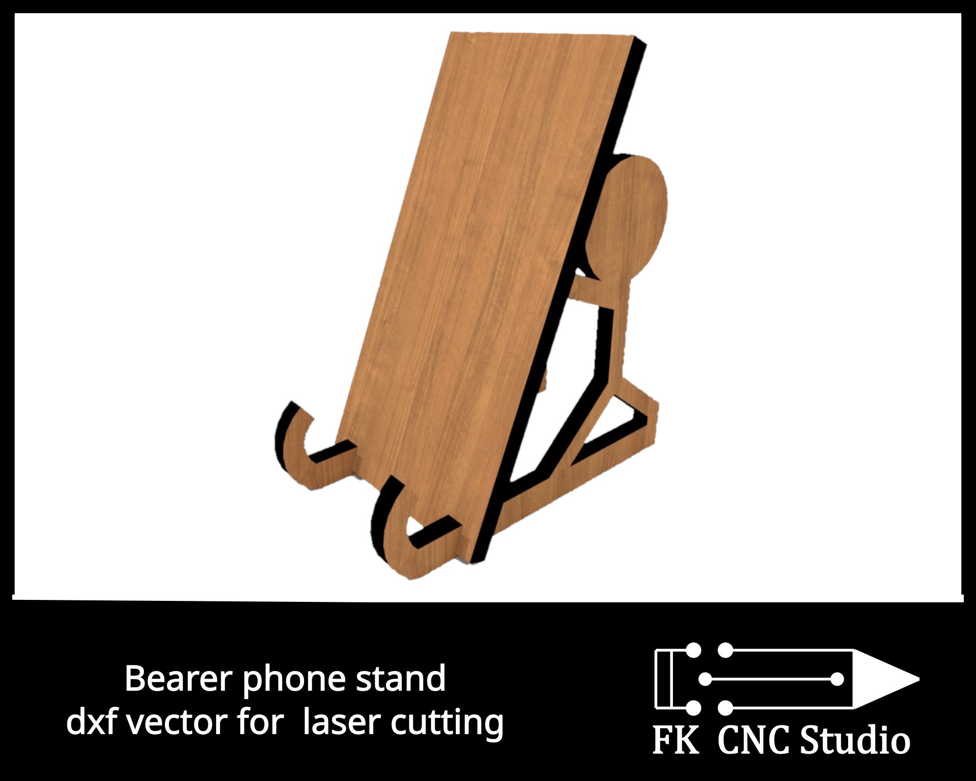 Bearer Phone Stand Cnc Design DXF File - Etsy