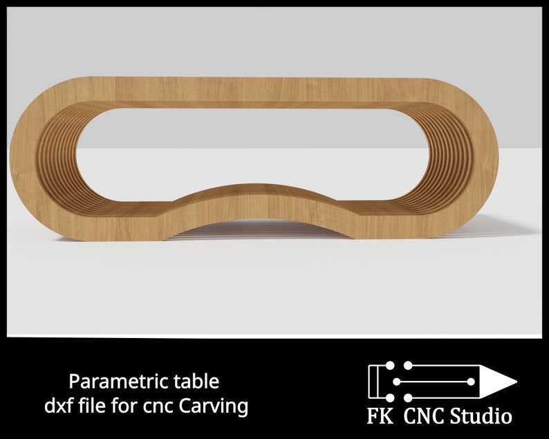 Parametric Table Design Dxf Files for Cnc Machine Cutting - Etsy