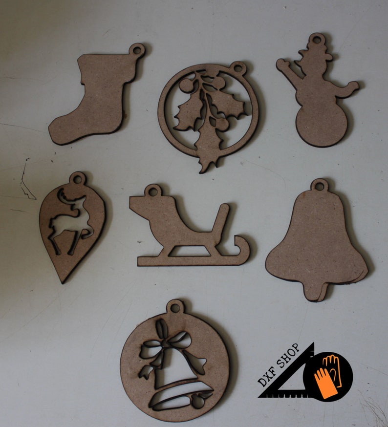 Christmas Ornaments Set Dxf Files for Laser Cut Cnc Machine | Etsy