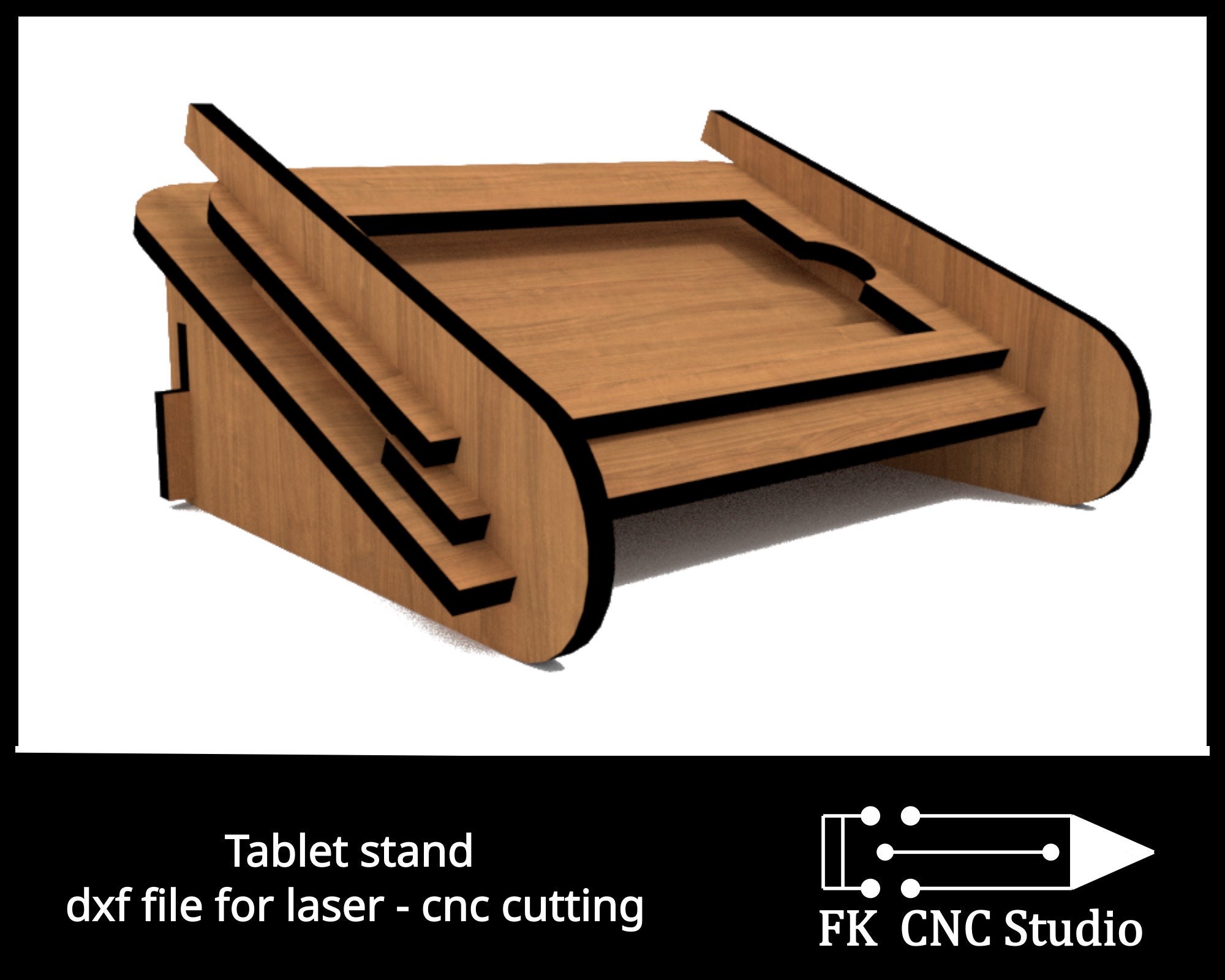 Tablet Stand Cnc Design DXF File - Etsy