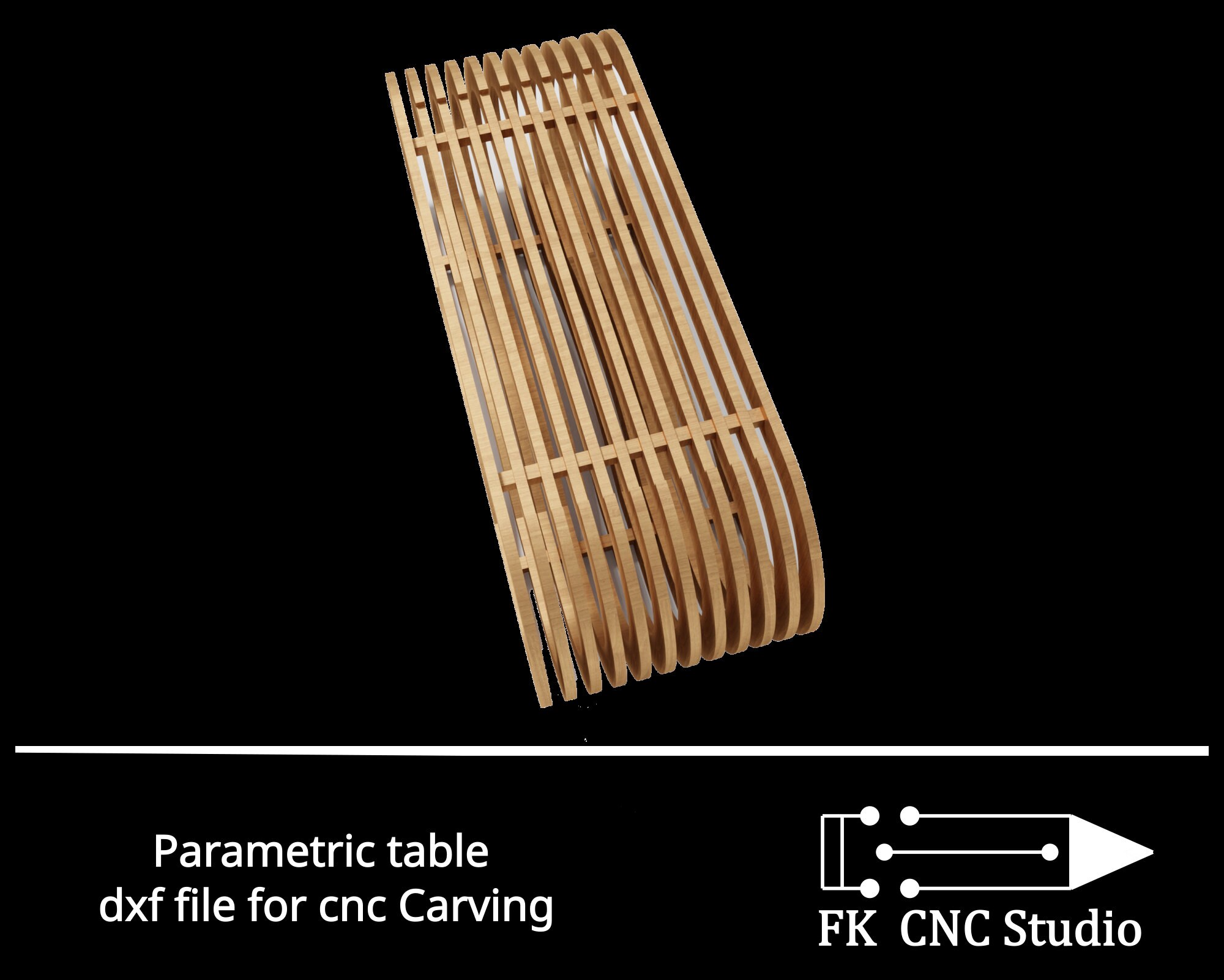 Parametric Table Design Dxf Files for Cnc Machine Cutting - Etsy