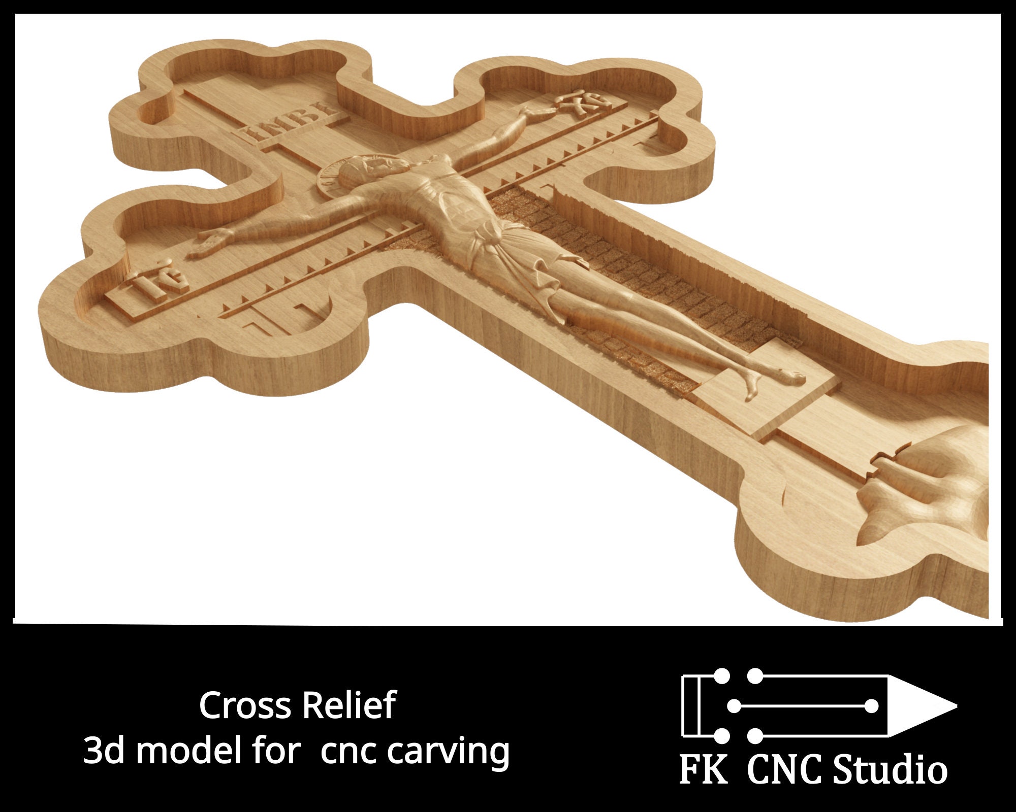 Cross Relief Stl File for Cnc Carving - Etsy