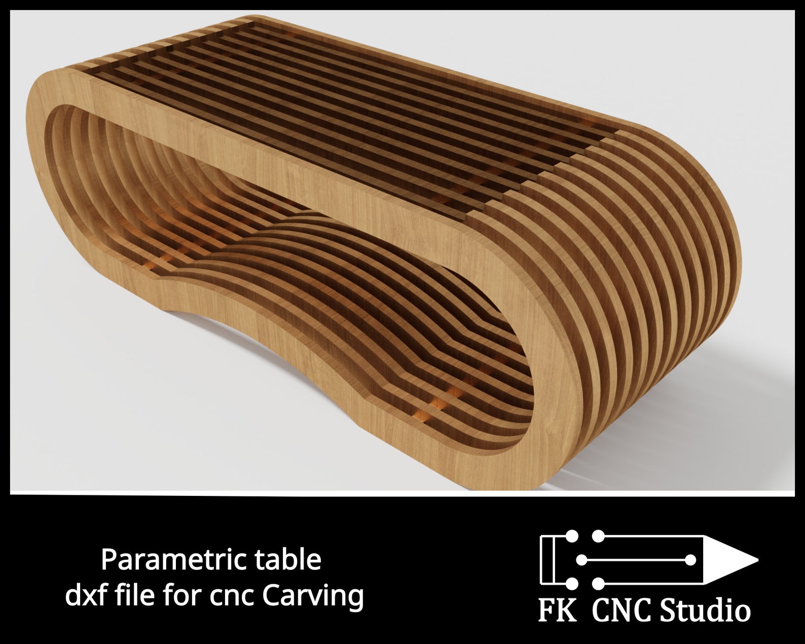 Parametric Table Design Dxf Files for Cnc Machine Cutting - Etsy