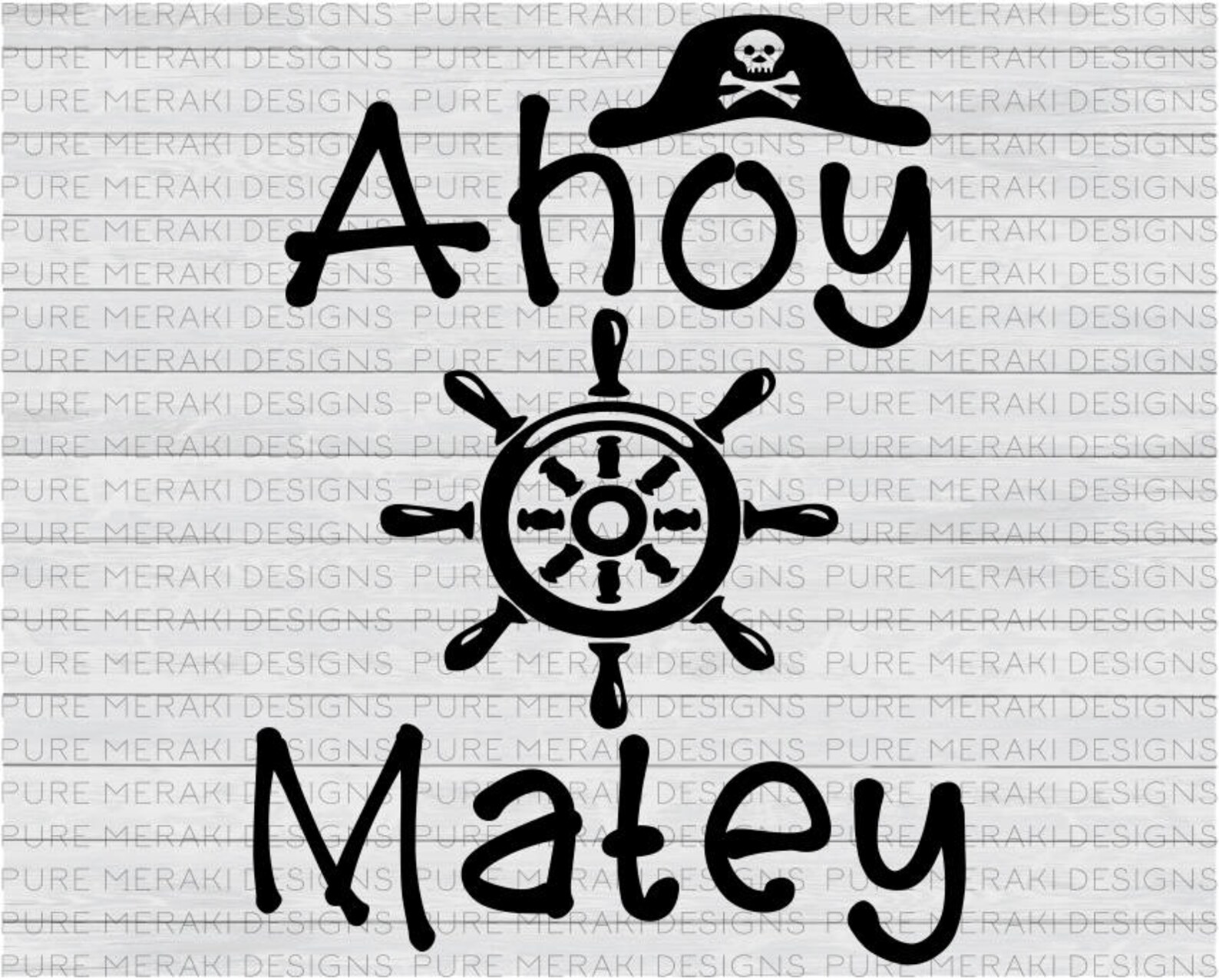 Ahoy Matey SVG Pirate SVG Nautical Kids svg Nautical Baby | Etsy