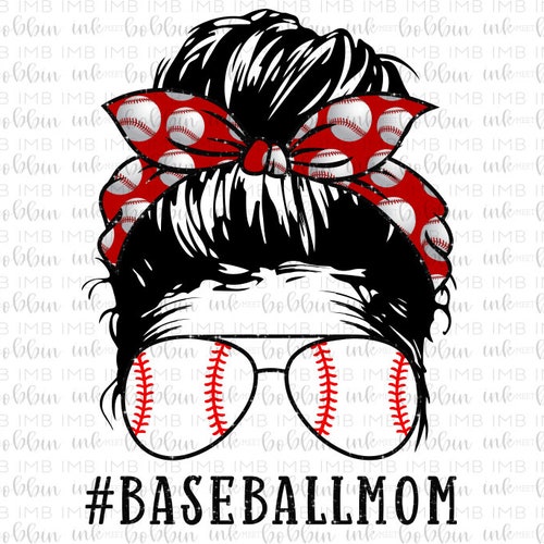 Messy Bun Baseball Mom Sublimation Transfer Baseball Life Etsy
