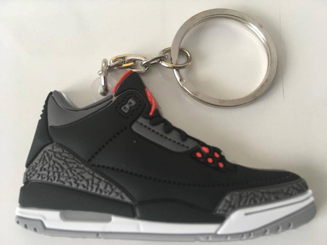 Jordan Schlüsselanhänger 3 III Black Cement Keychain - Etsy