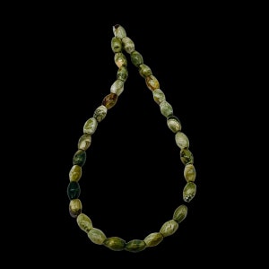 Raintree Rhyolite Jasper Rice Bead 8 Inch Strand 6x4mm 31 - Etsy