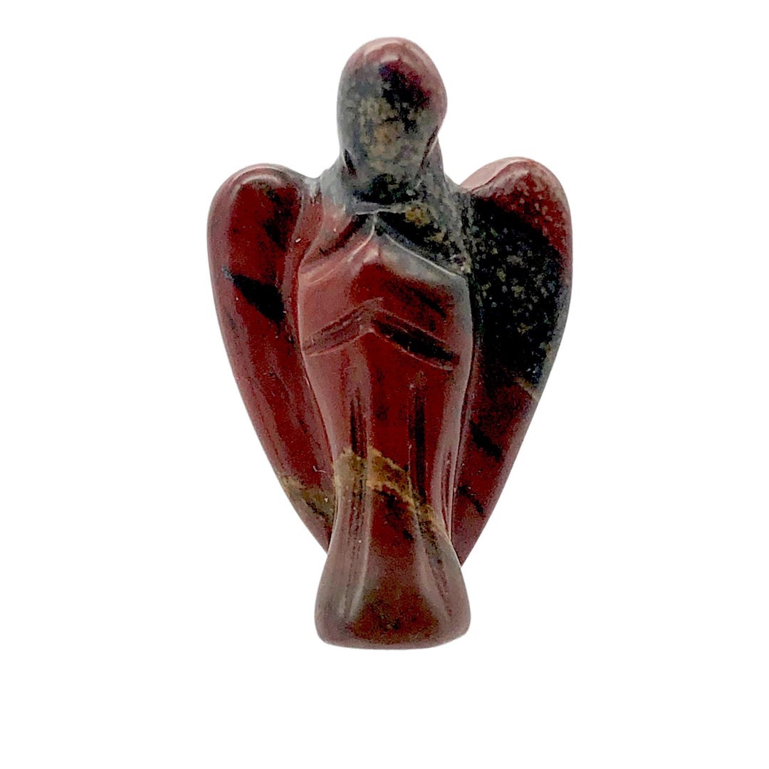 Brecciated Jasper Guardian Angel Animal Figurine | 21x14x8mm | Red ...