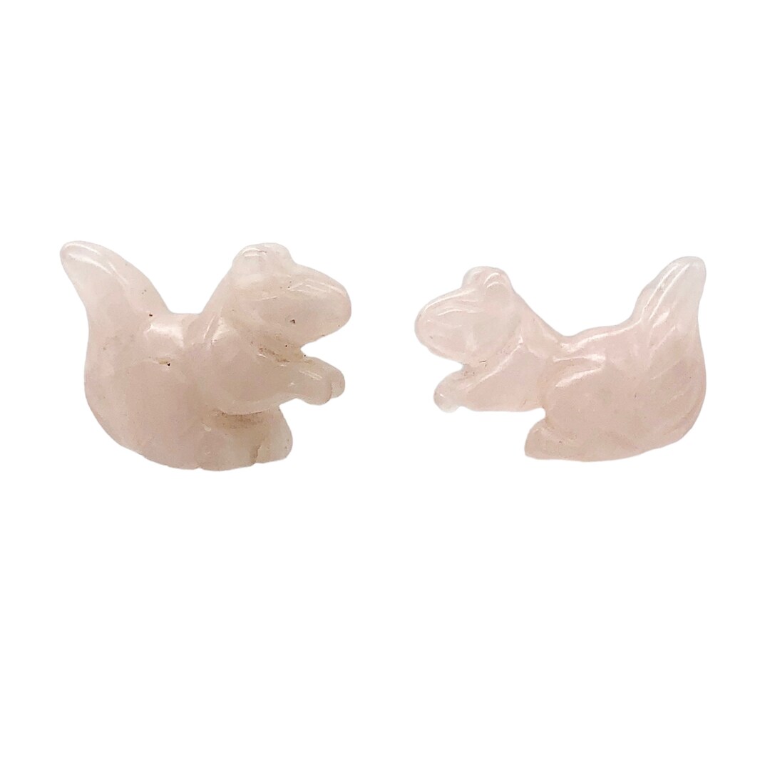 Charming 2 Rose Quartz Carved Squirrel Animal Beads 22x15x10mm Pink - Etsy