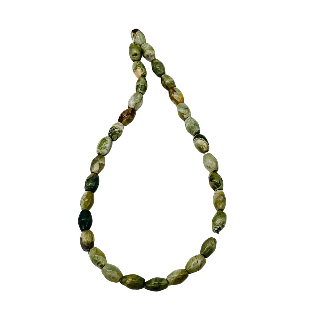 Raintree Rhyolite Jasper Rice Bead 8 Inch Strand 6x4mm 31 Beads - Etsy