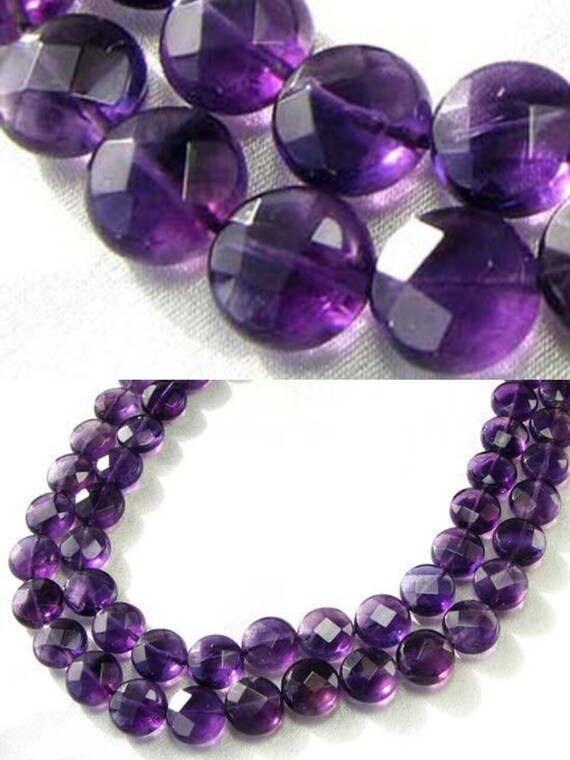Royal Natural 10mm Amethyst Coin 9431 10mm Purple Coin - Etsy