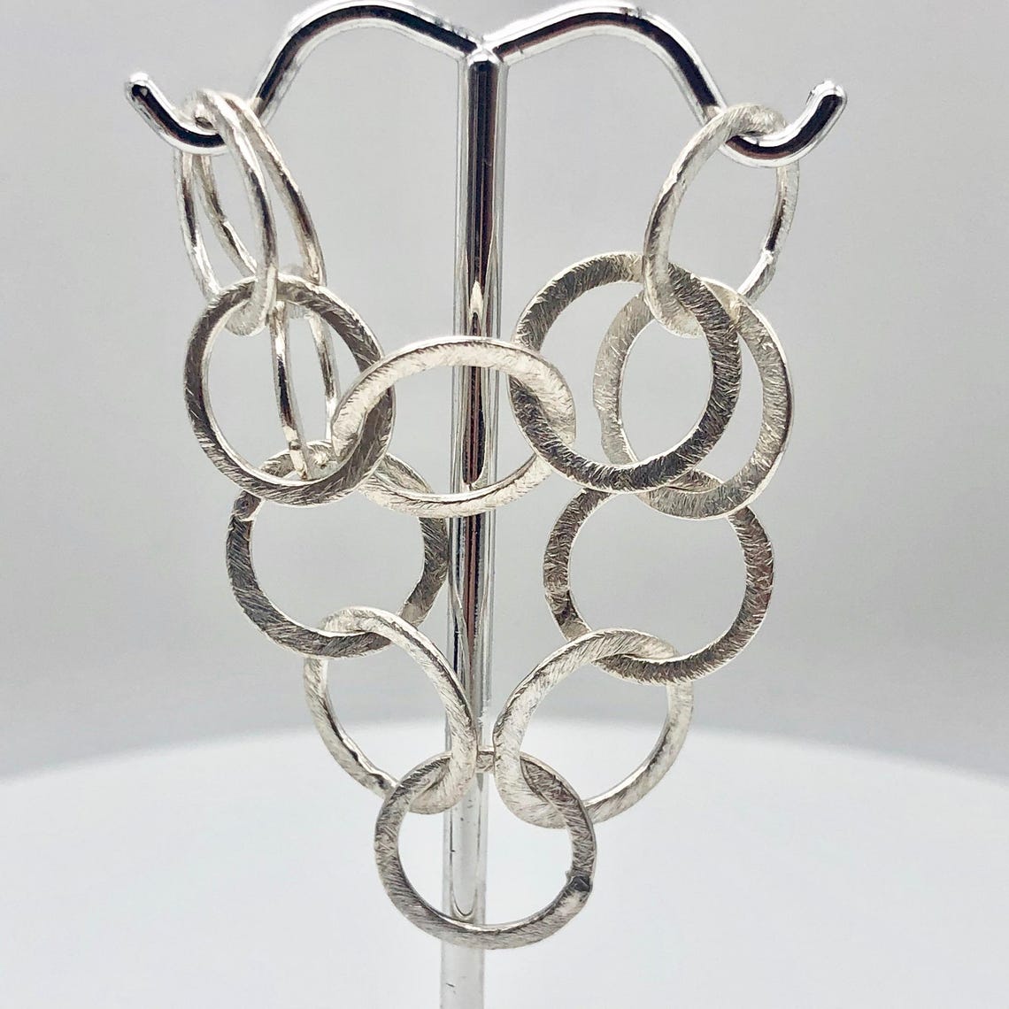 Brushed Sterling Silver Chain Findings | 6 Inches | Silver | Circle ...
