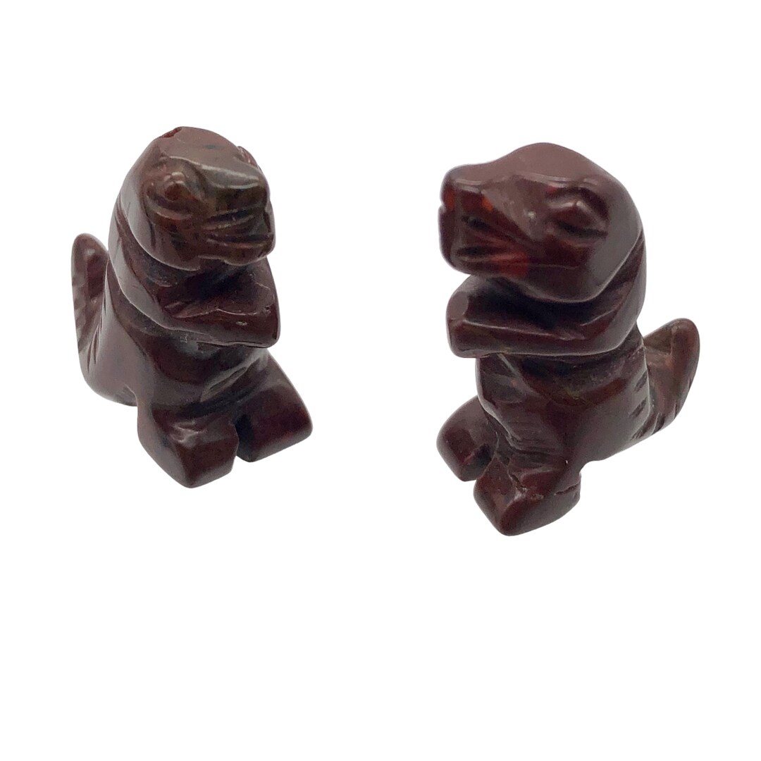 T-rex Dinosaur Jasper Tyrannosaurus Rex Animal Beads | 21x18.5x8mm ...