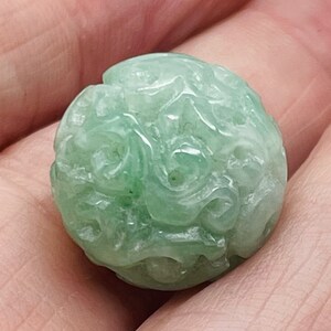 Jade AAA Carved Round 16mm Green 1 Bead - Etsy