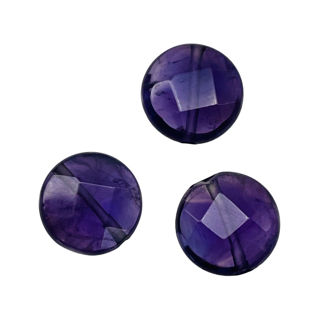 Royal Natural 10mm Amethyst Coin 9431 10mm Purple Coin - Etsy
