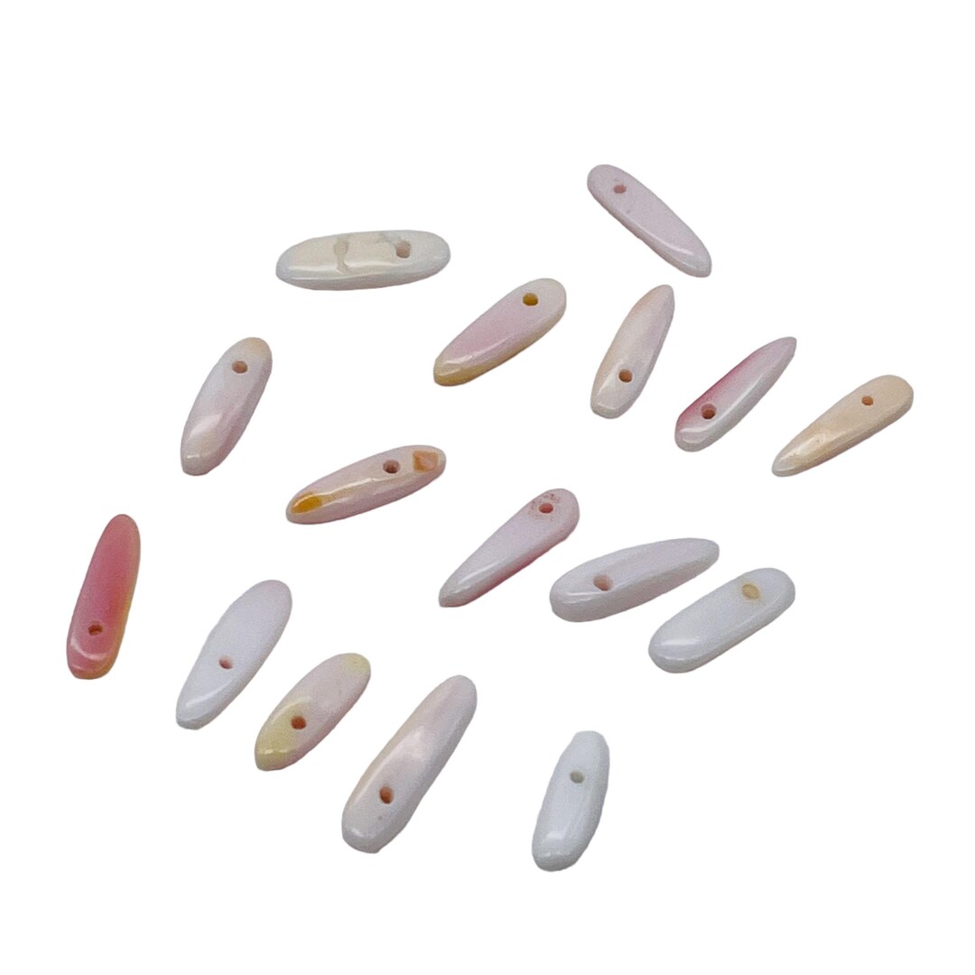 Pink Conch Shell Spike Briolette Beads | 9x3x3mm to 15x4x3mm | 16 Beads ...