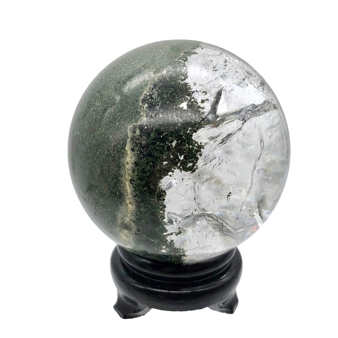 Lodalite Garden Chlorite Specimen Sphere | 53mm or 2.1" | Clear/green ...