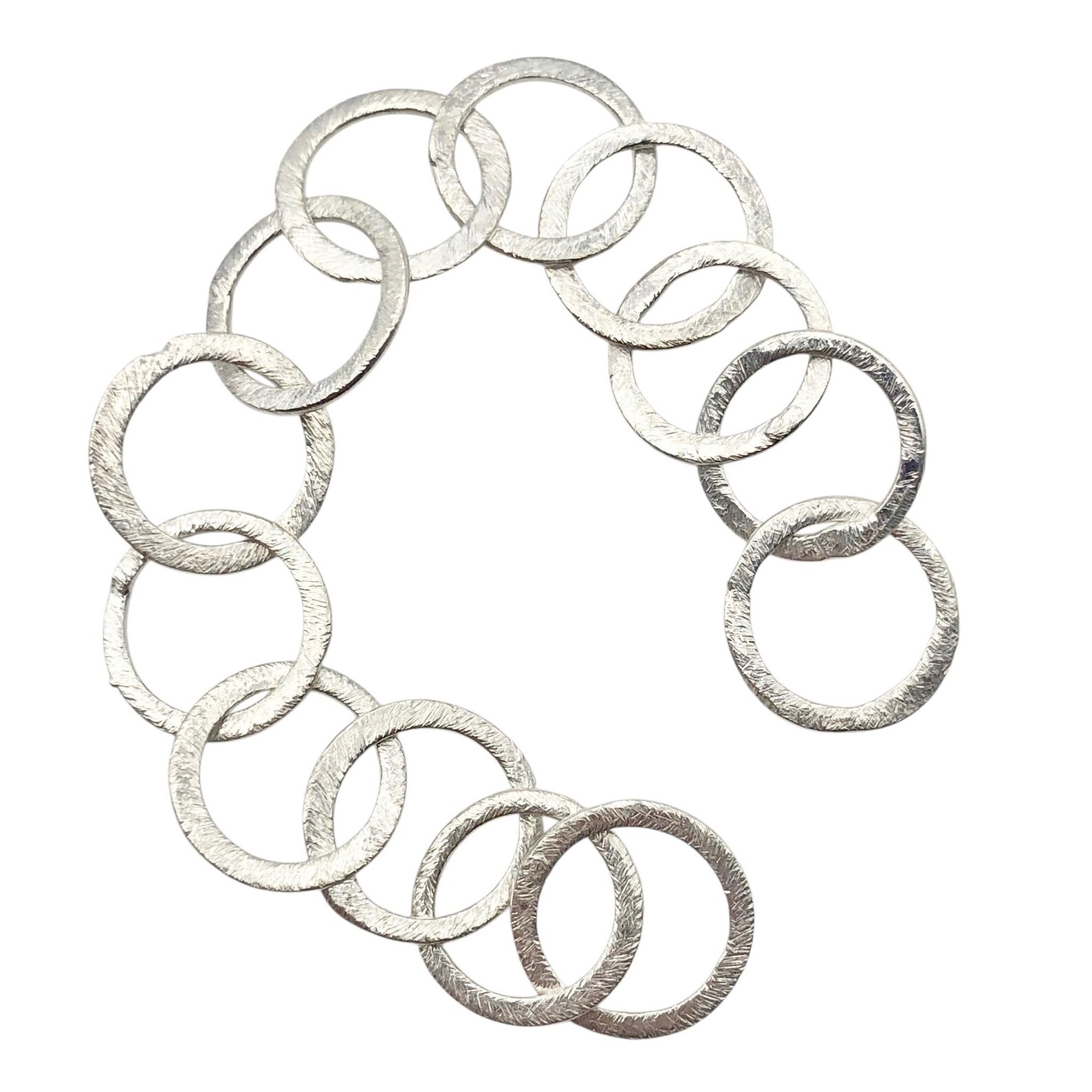 Brushed Sterling Silver Chain Findings | 6 Inches | Silver | Circle ...