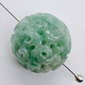 Jade AAA Carved Round 16mm Green 1 Bead - Etsy