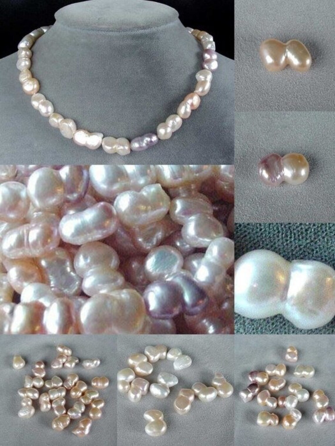 Rare Natural Multi-hue Double FW Pearl Strand 104822 - Etsy