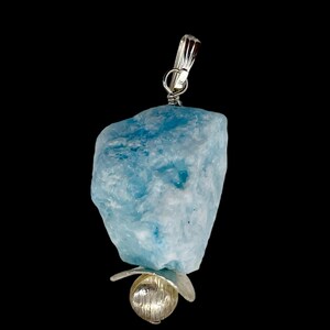 Hemimorphite Sterling Silver Natural Pendant | 1" Long | Blue | 1 ...