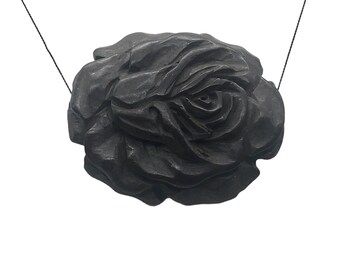 Carved Bone Flower Pendant - Etsy