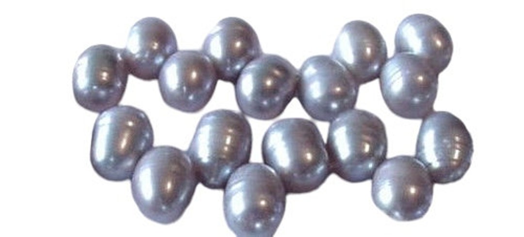 Fresh Water Pearls Stunning Platinum Dancing Pearls | 8-10x7mm | 13 ...