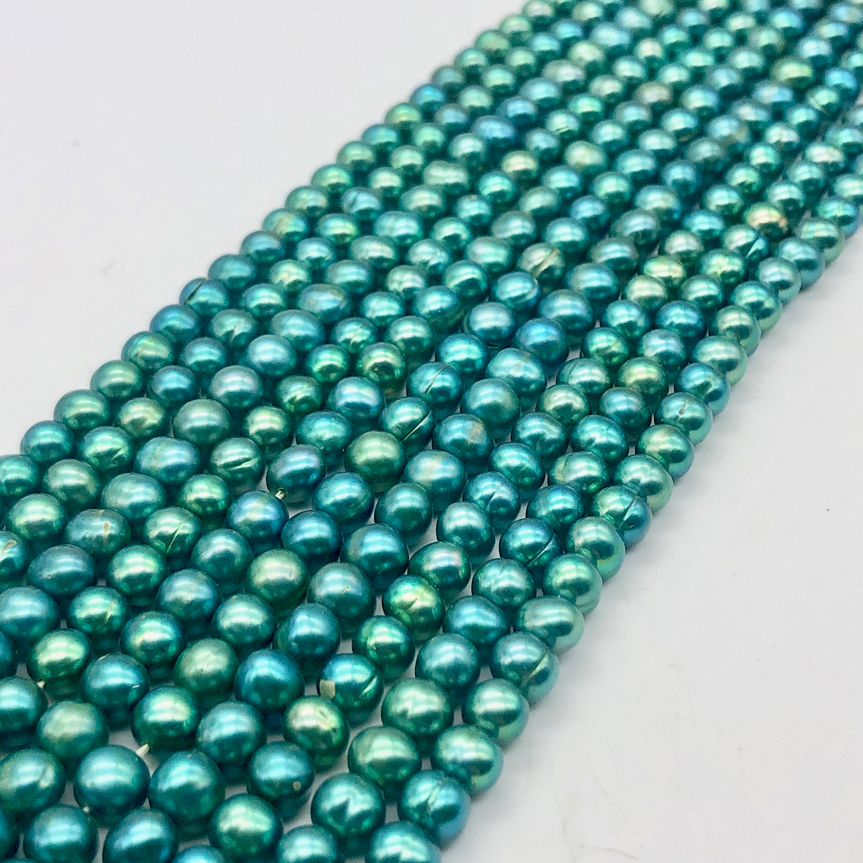 20 Emerald Green 6mm Freshwater Pearls for Jewelry Making - Etsy