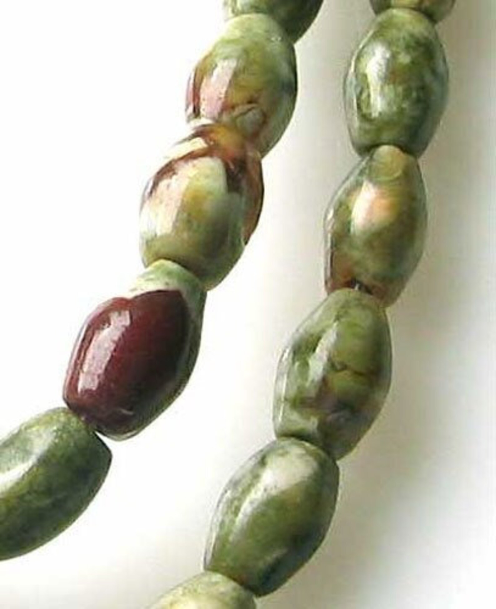 Raintree Rhyolite Jasper Rice Bead 8 Inch Strand 6x4mm 31 - Etsy