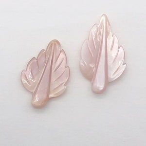 Velvety Pink Mussel Shell Leaf Pendant Beads 21.5x10x2mm - Etsy