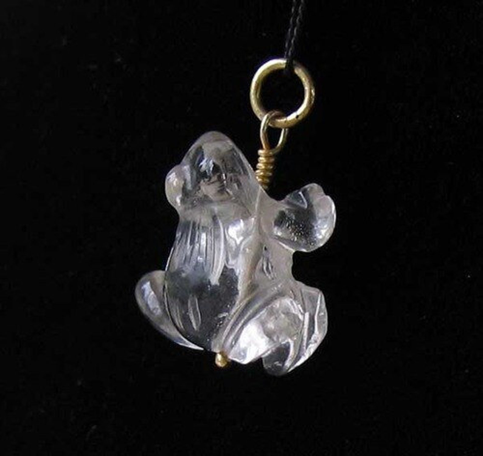 Quartz Frog Pendant Necklace Semi Precious Stone Jewelry - Etsy