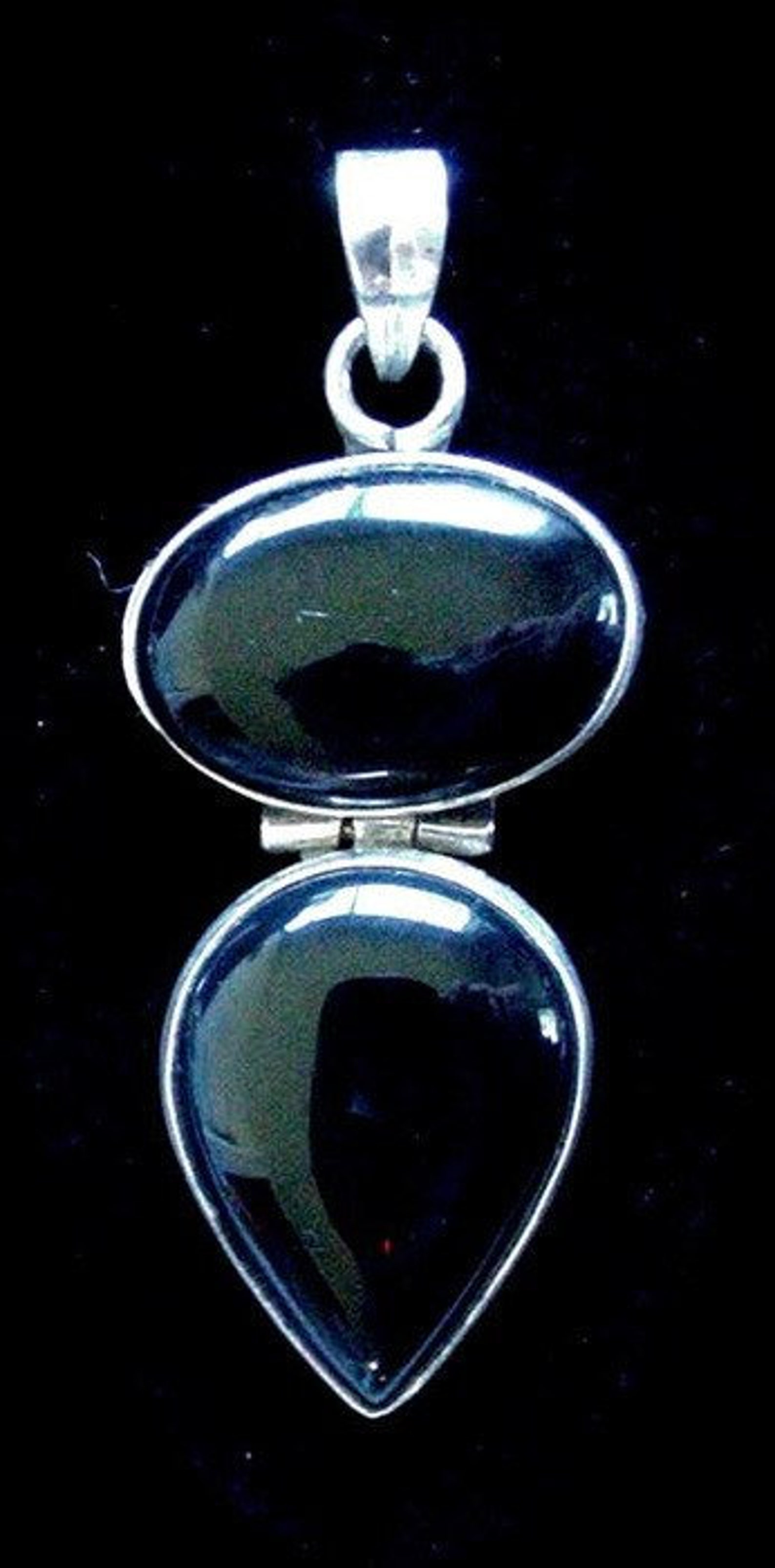 Unique Natural Onyx & Sterling Silver Pendant 4220 | Etsy