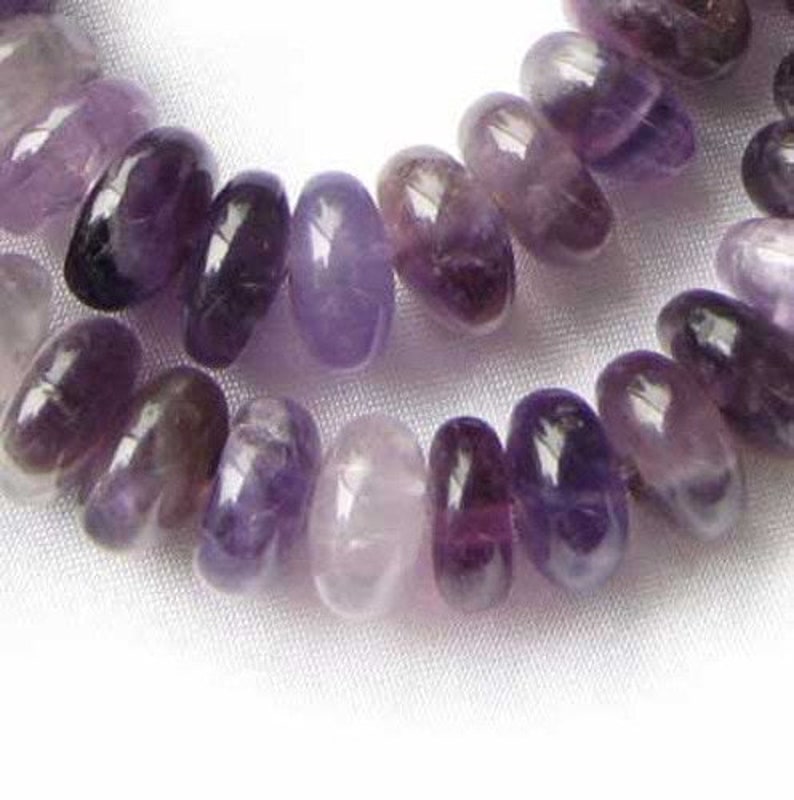 Natural Amethyst Roundel Bead Strand 10x5mm Purple - Etsy