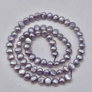Fairy Winkle Lavender Fresh Water Pearl Strand | 6x5.5 to 7x6 to 5 ...