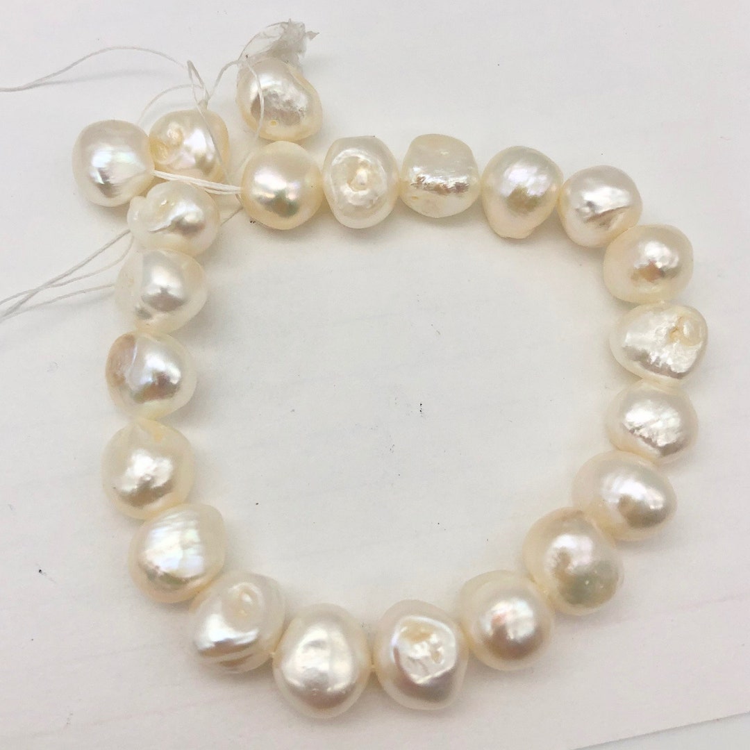 Baroque Creamy White FW Pearl 8 Strand 9.5x9x6 to - Etsy