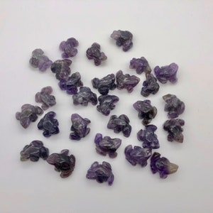 Prosperity 2 Hand Carved Amethyst Frog Beads 20x18x9.5mm - Etsy