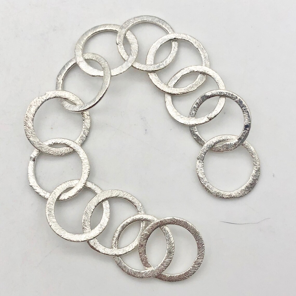 Brushed Sterling Silver Chain Findings | 6 Inches | Silver | Circle ...