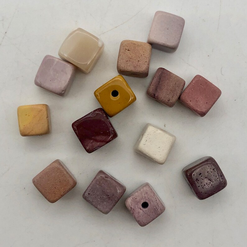 Australian Mookaite 8x8x7mm Cube Beads 14 Beads - Etsy
