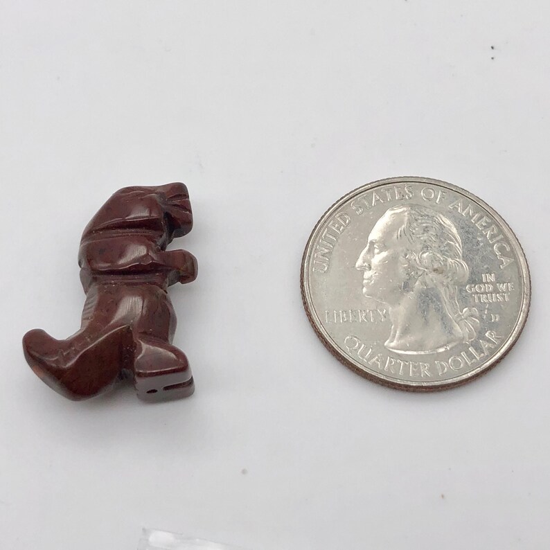T-rex Dinosaur Jasper Tyrannosaurus Rex Animal Beads | 21x18.5x8mm ...