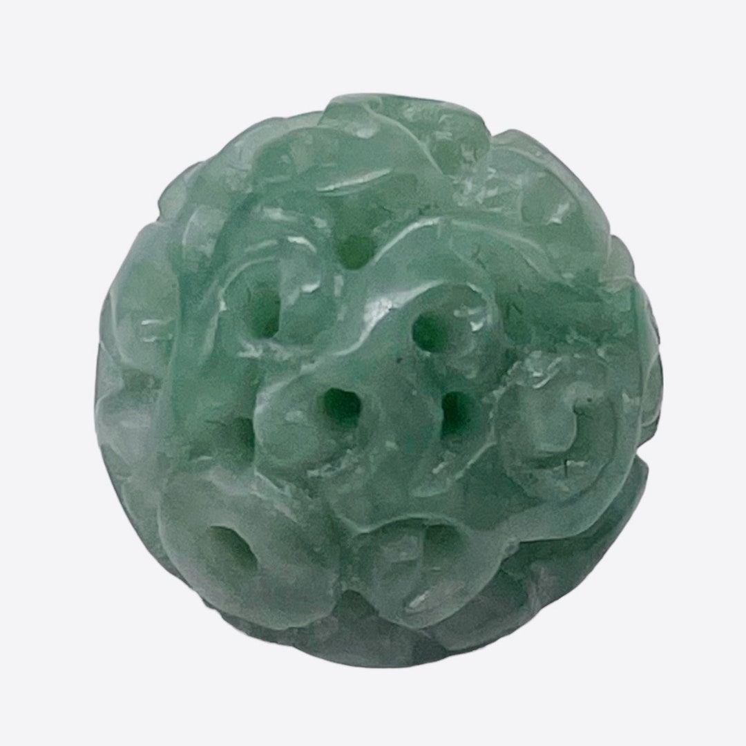 Jade AAA Carved Round 16mm Green 1 Bead - Etsy