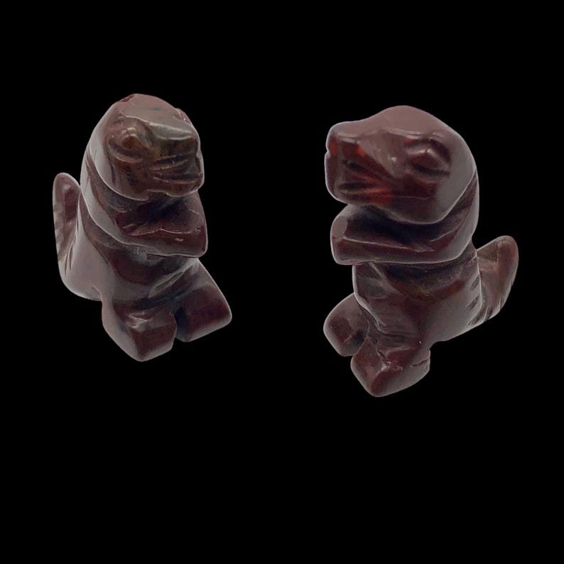 T-rex Dinosaur Jasper Tyrannosaurus Rex Animal Beads | 21x18.5x8mm ...