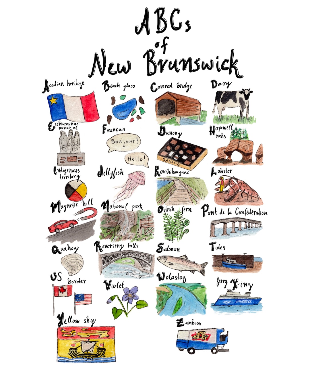 Abcs of New Brunswick - Etsy Canada
