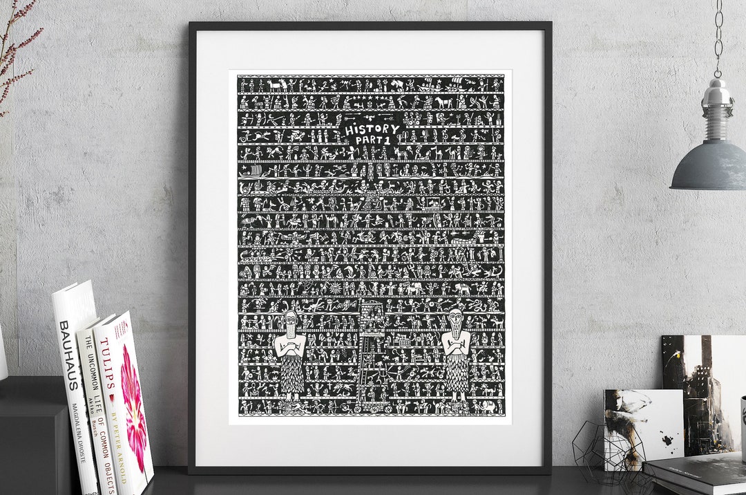 Ancient History Art Print, Egypt and Rome Poster, Historical Wall Decor ...
