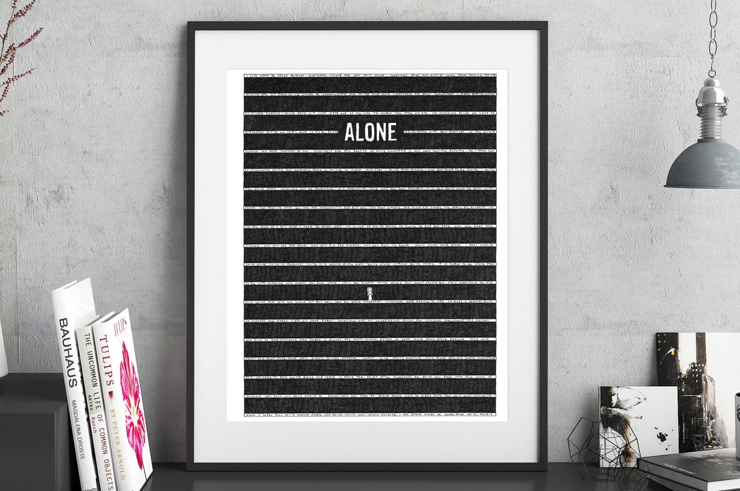 Being Alone Art Print, Mindfulness Wall Art, Self-reflection ...